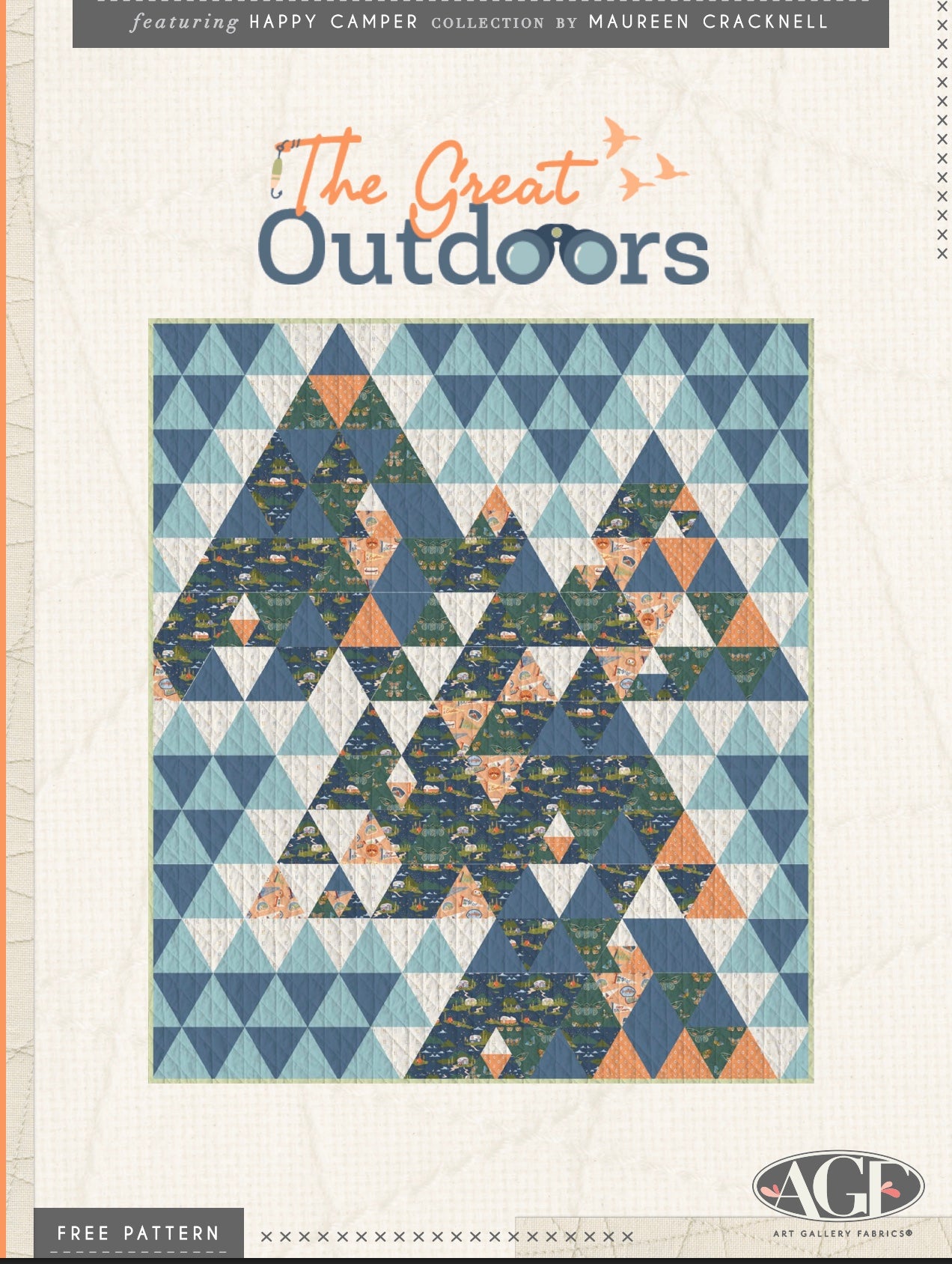 FREE The Great Outdoors Quilt Pattern(PDF) for AGF – Golden Girls ...