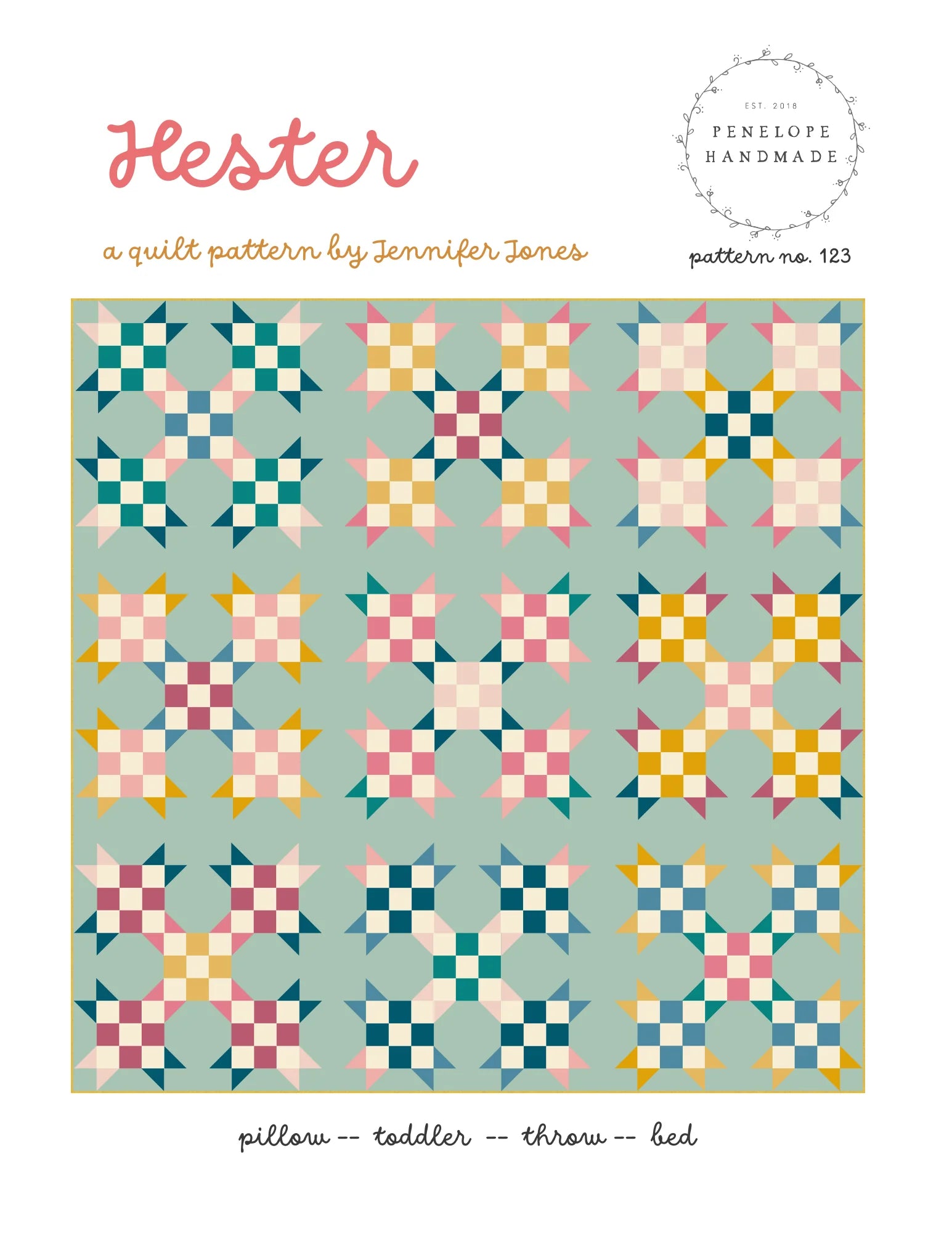 Hester Quilt Pattern (Paper) by Penelope Handmade – Golden Girls Fabric ...