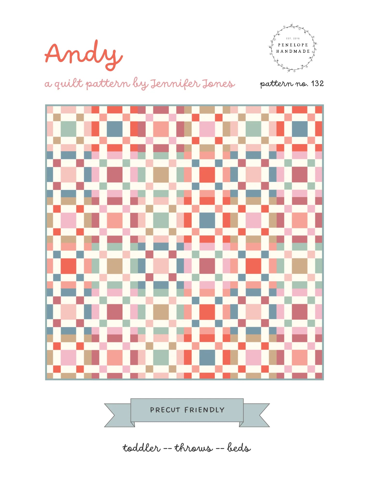 Andy Quilt Pattern (Paper) by Penelope Handmade – Golden Girls Fabric ...